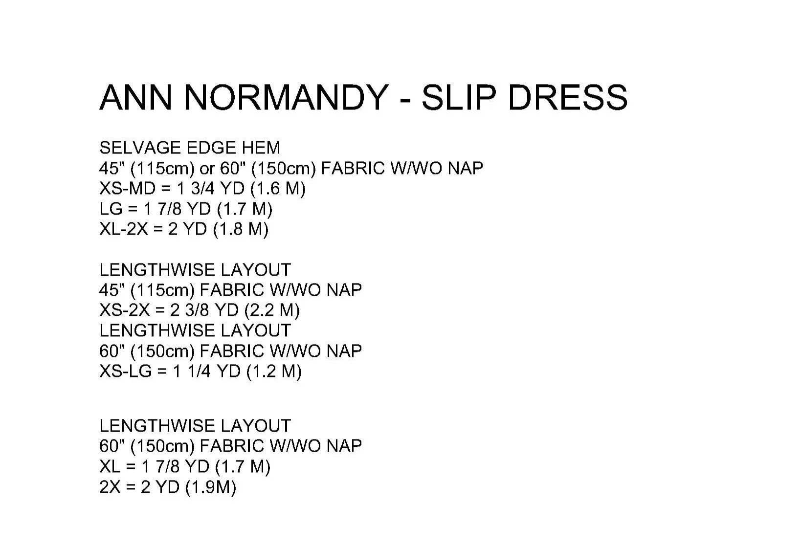 Slip Dress PDF Sewing Pattern by Ann Normandy Design — Sewing Patterns ...