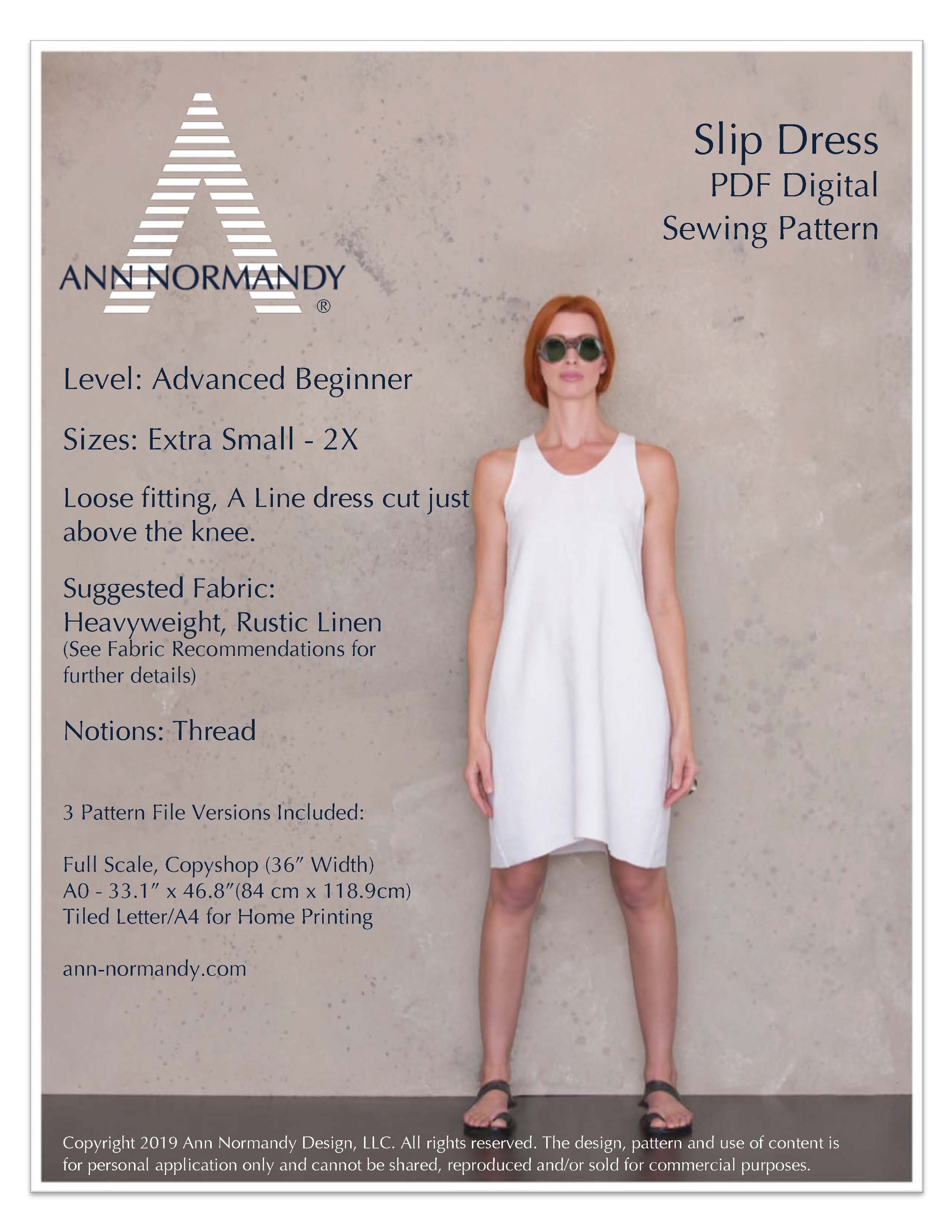 Ann Normandy Slip Dress Sewing Pattern Sew-Along Part One — Sewing ...