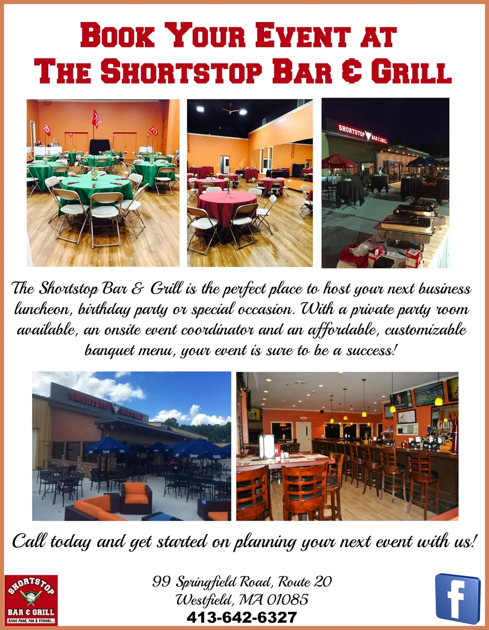 Banquets & Catering — Shortstop Bar & Grill