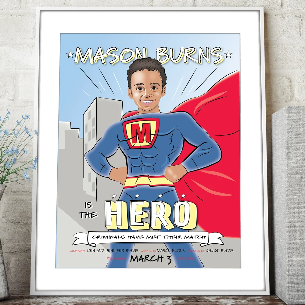 Superhero Framed Posters