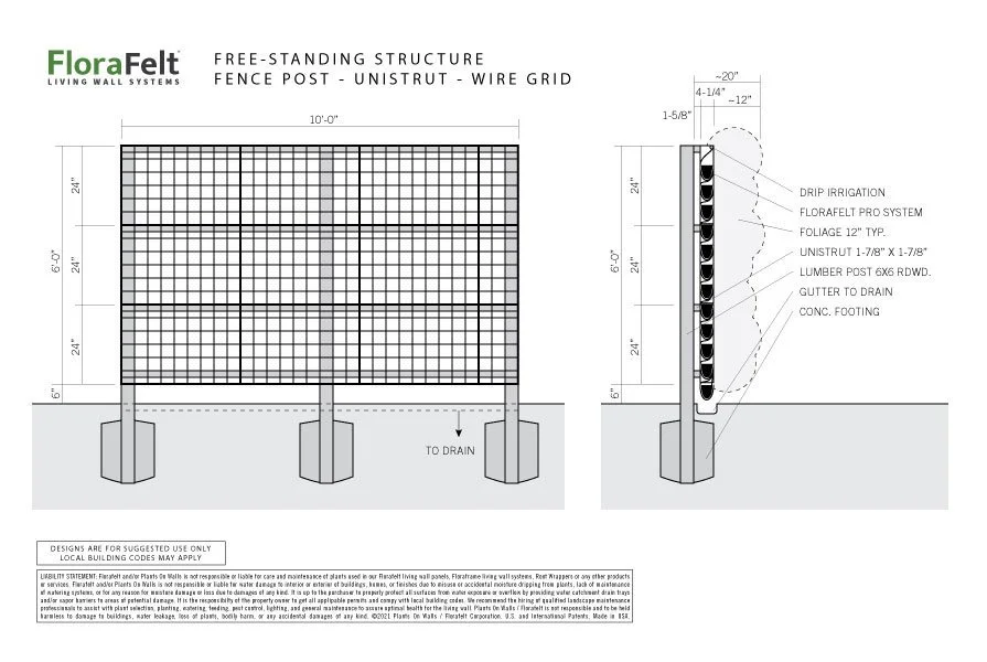 Florafelt | Guides | Wire Grid Mounting — Florafelt Living Wall Systems