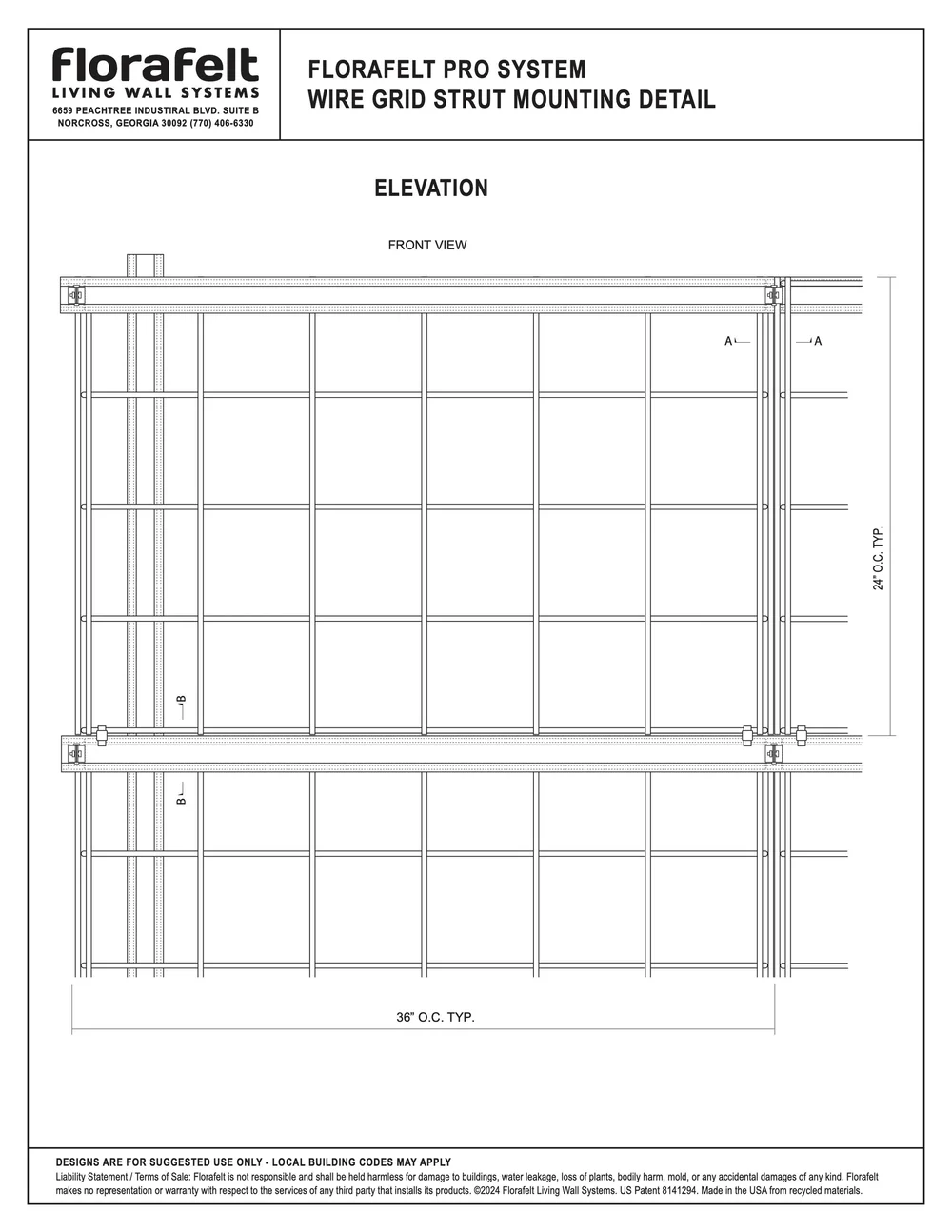 Florafelt | Guides | Wire Grid Mounting — Florafelt Living Wall Systems