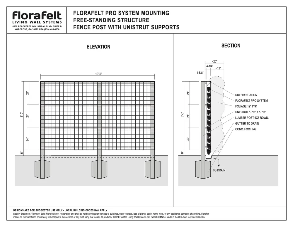 Florafelt | Guides | Wire Grid Mounting — Florafelt Living Wall Systems