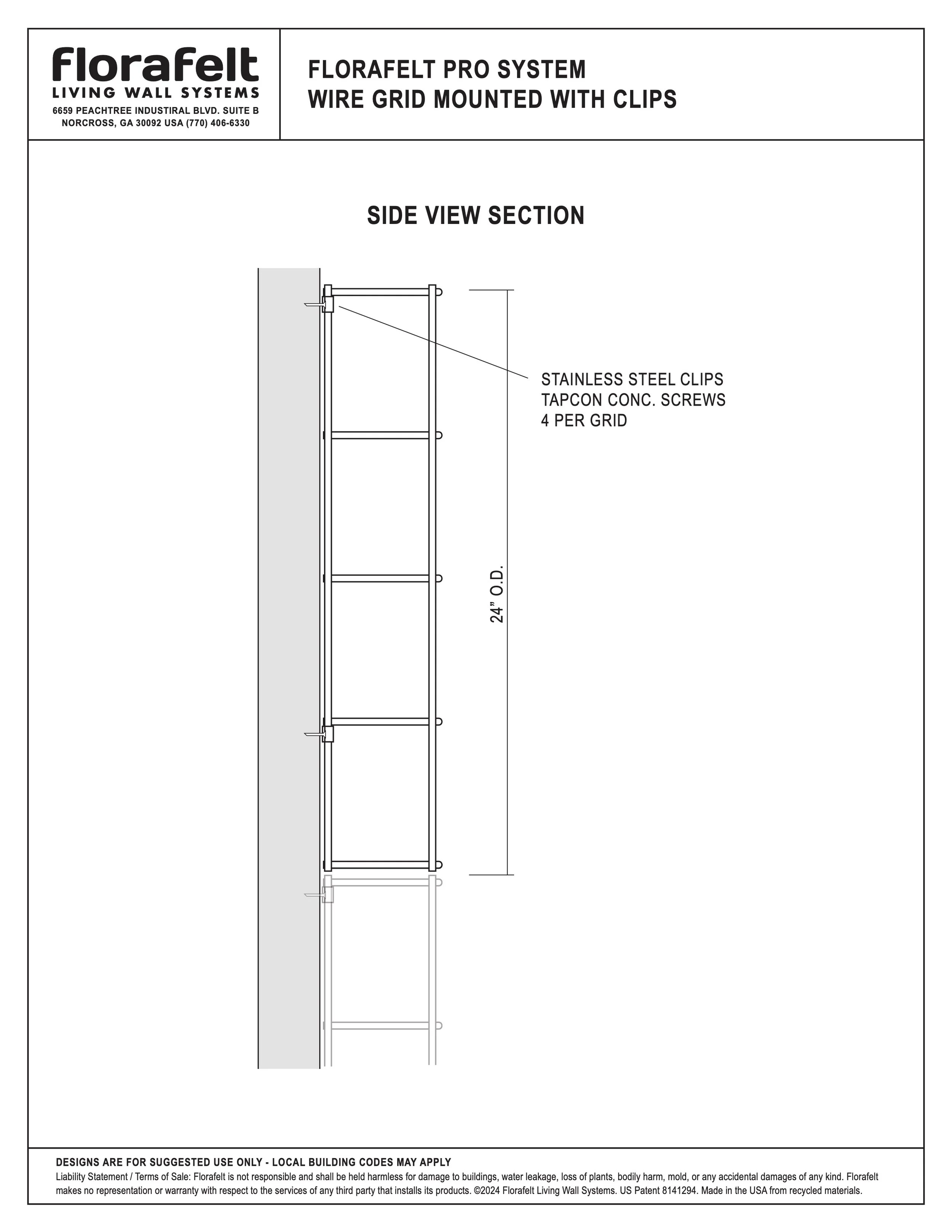 Florafelt | Guides | Wire Grid Mounting — Florafelt Living Wall Systems
