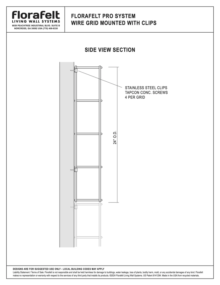 Florafelt | Guides | Wire Grid Mounting — Florafelt Living Wall Systems