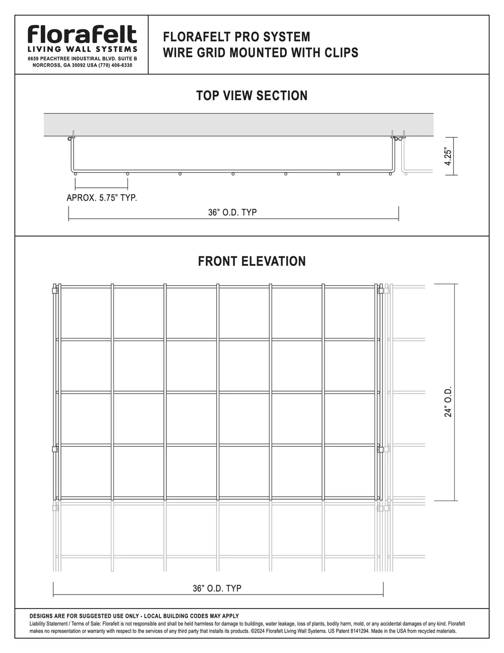 Florafelt | Guides | Wire Grid Mounting — Florafelt Living Wall Systems