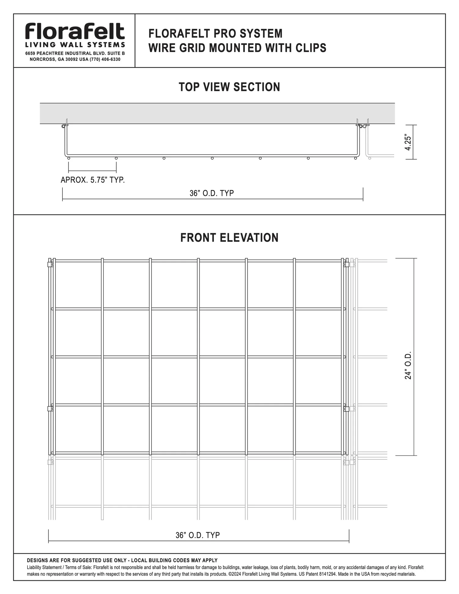 Florafelt | Guides | Wire Grid Mounting — Florafelt Living Wall Systems