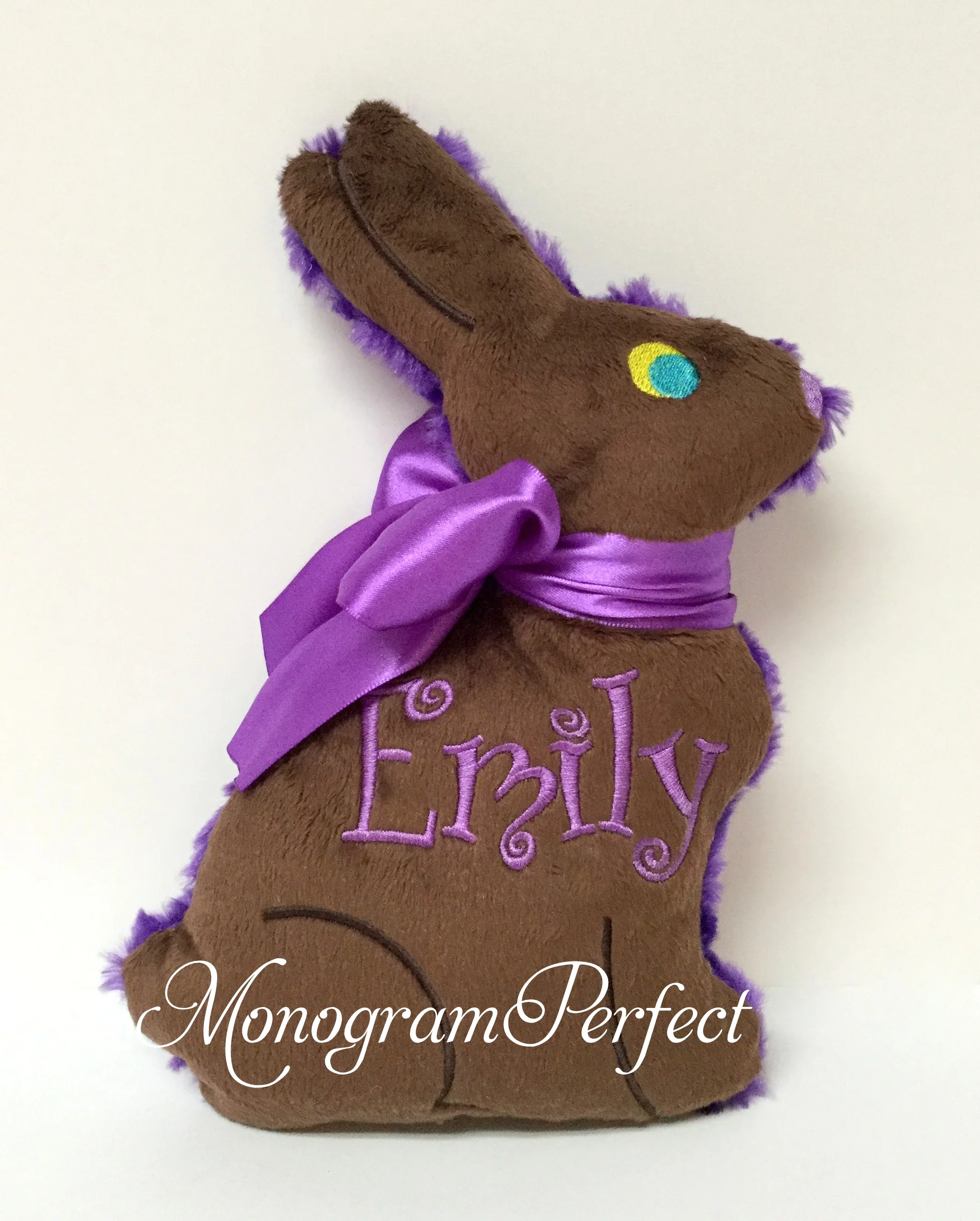 Personalized Stuffed Chocolate Easter Bunny — MonogramPerfect