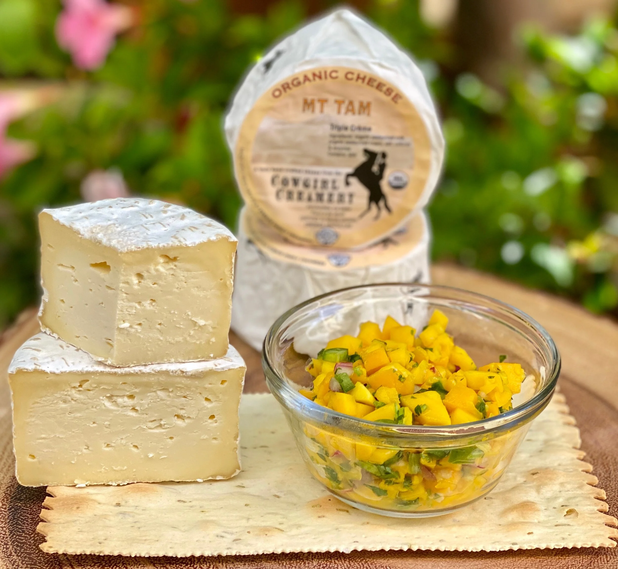 Cowgirl Creamery Mt Tam Cheese And Spicy Mango Salsa Appetizer -Salsa And Cheese Lovers Must Try ...
