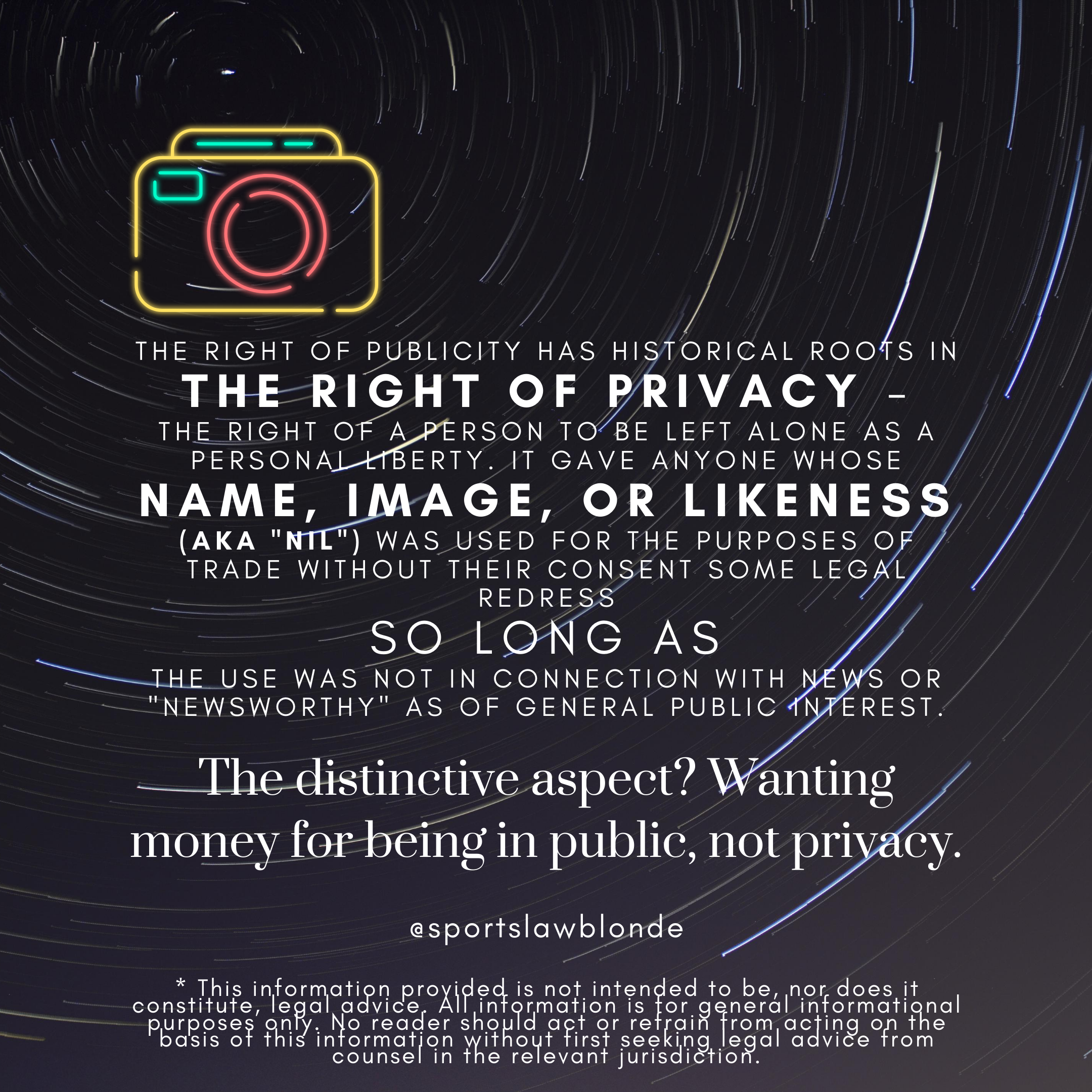 Understanding the Right of Publicity in College Athletics - What IS the ...