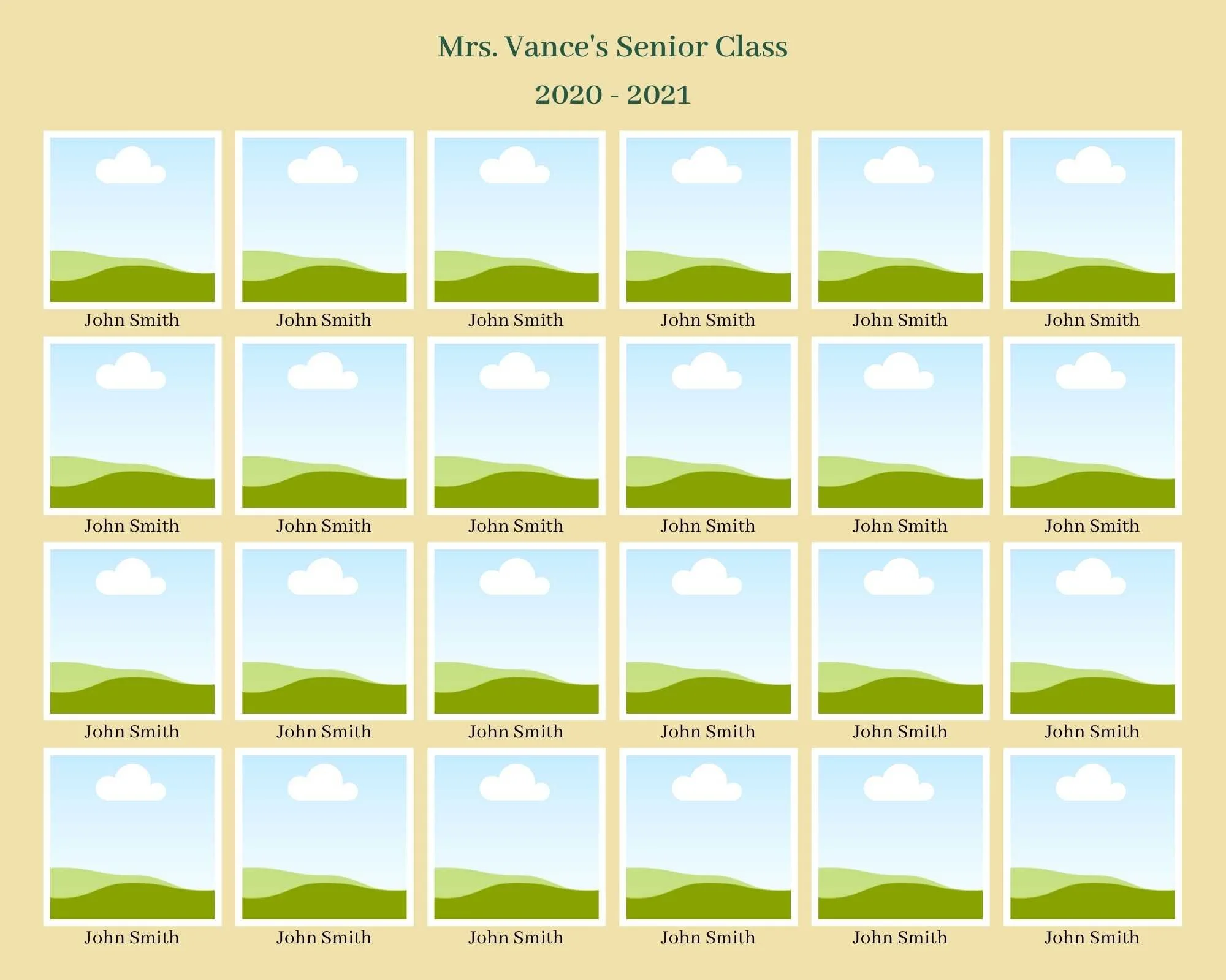 Class Composite Templates — Mary Vance Photography