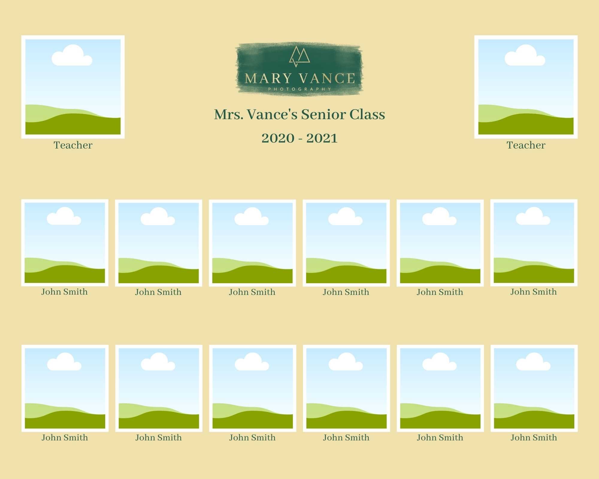 Class Composite Templates — Mary Vance Photography