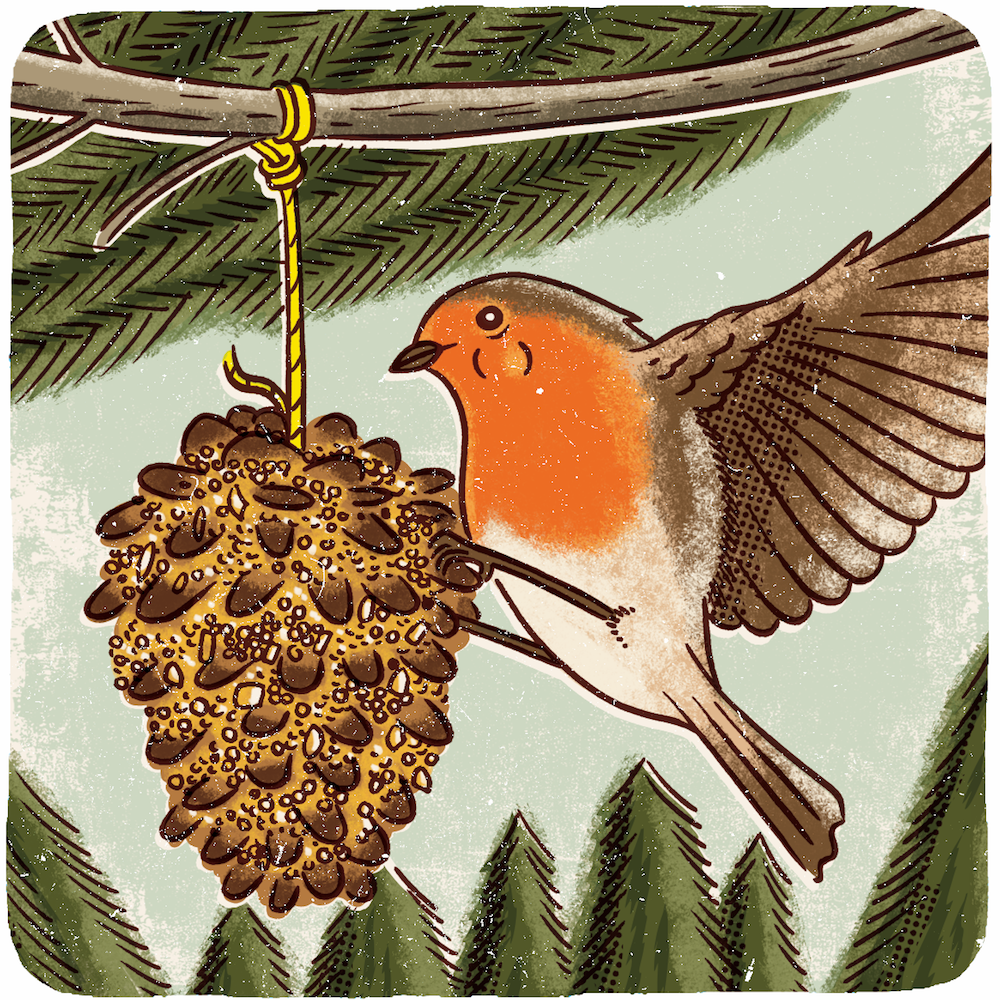 How to make a pine cone bird feeder | The Simple Things