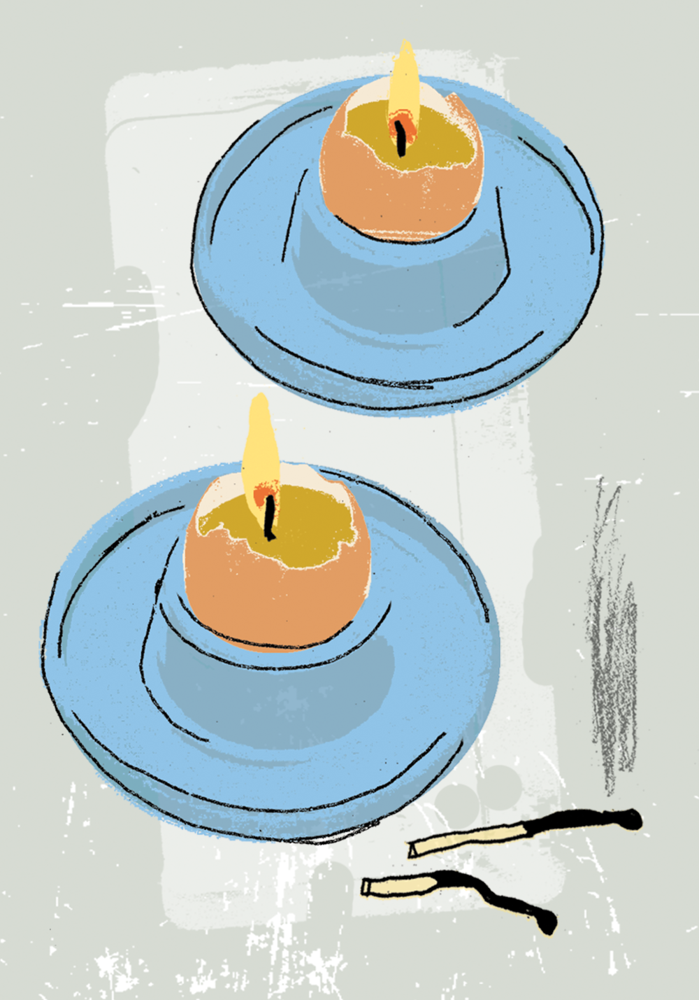 Eggshell tea lights | The Simple Things