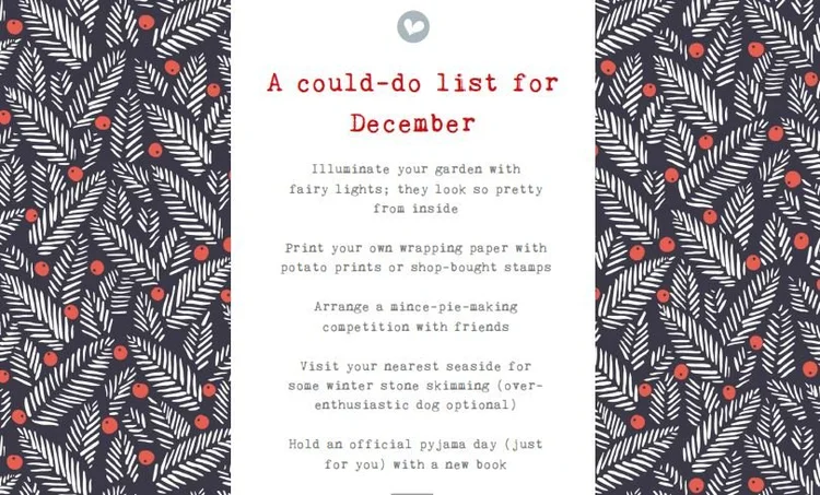 A Could-Do List for December | The Simple Things