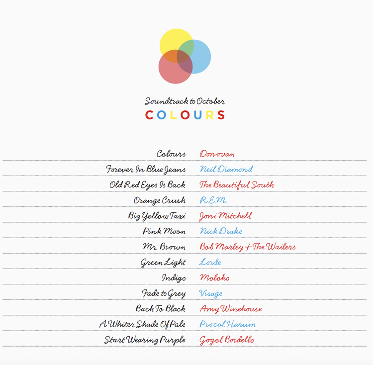 Playlist | Colours | The Simple Things
