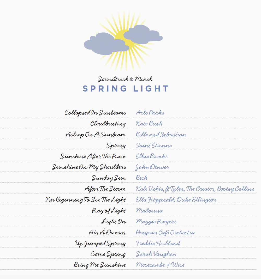 Playlist | spring light | The Simple Things