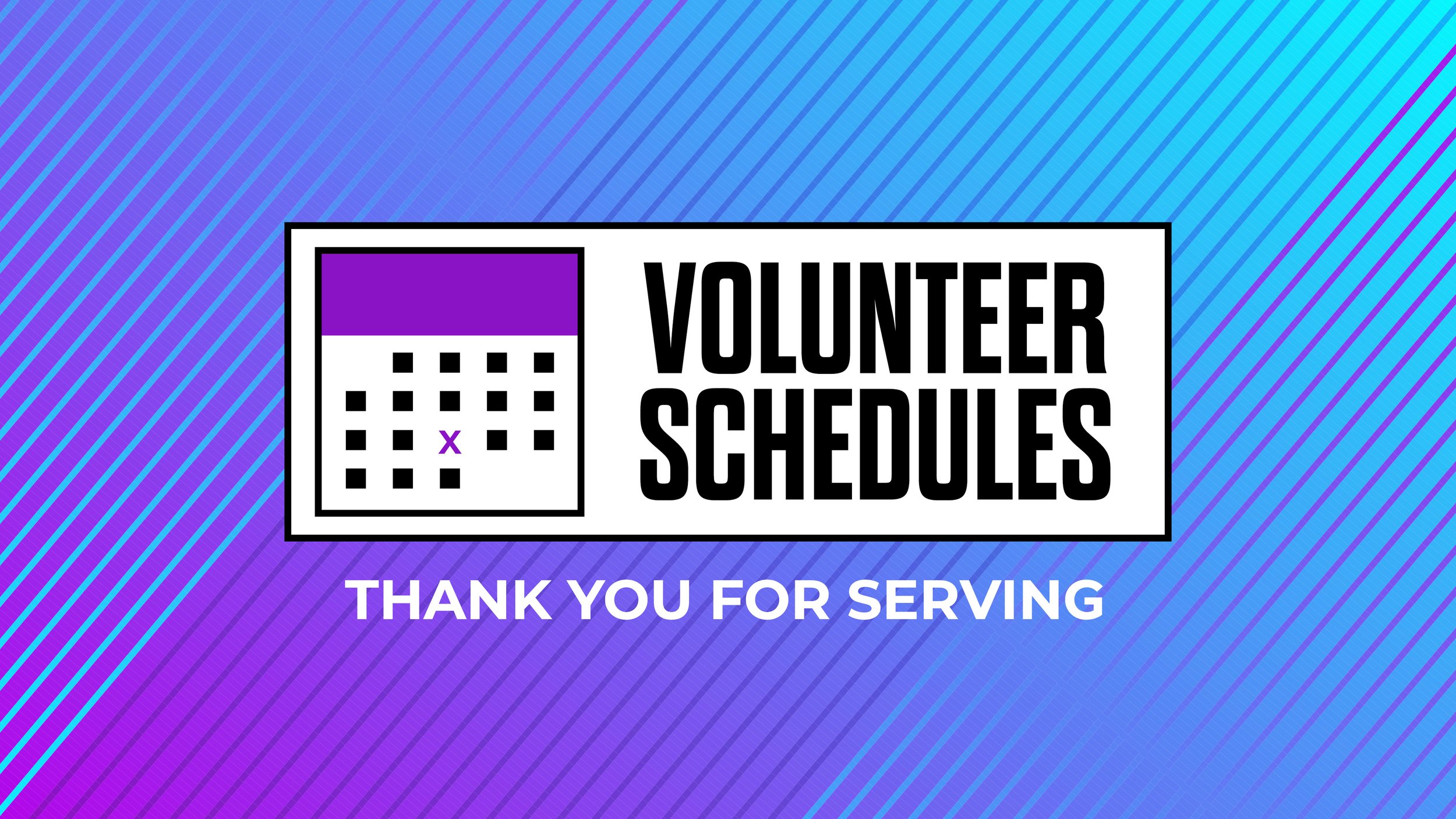 Volunteer Schedules — Fellowship Church