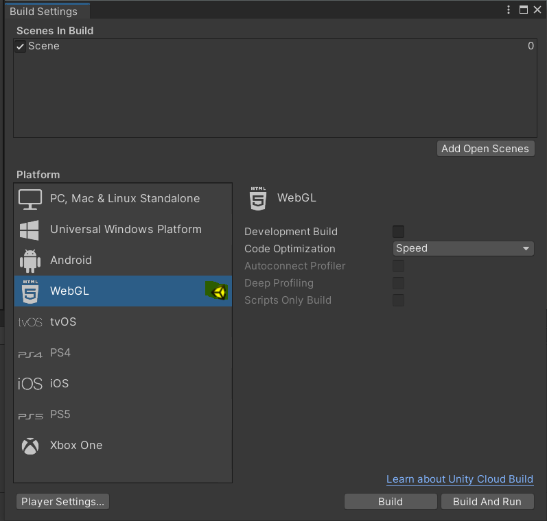 How To Build WebGL Projects in Unity — Kei Yanagida