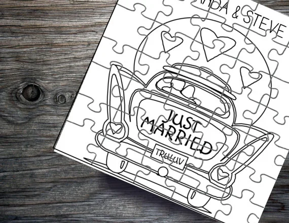 Wedding Coloring Puzzles