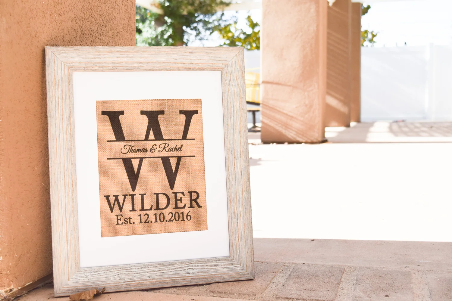 The Bridal Boutique | Burlap Monogrammed Wedding Gift by Knot & Nest ...
