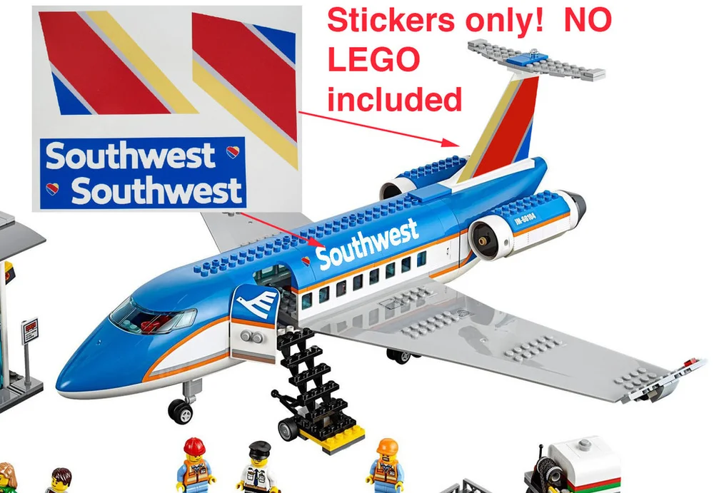 Lego 3181 Plane Stickers