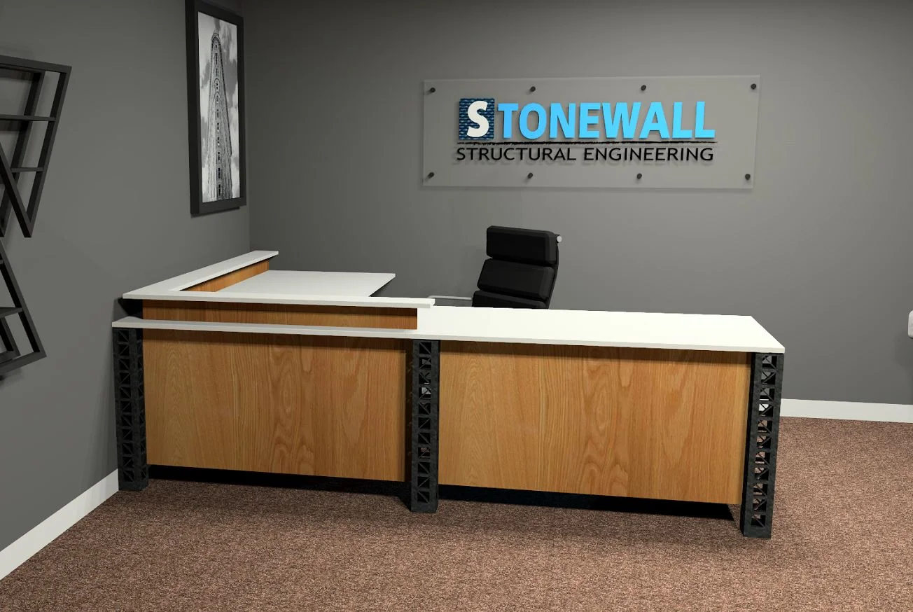 Stonewall Structural Reception Desk — barnett adler