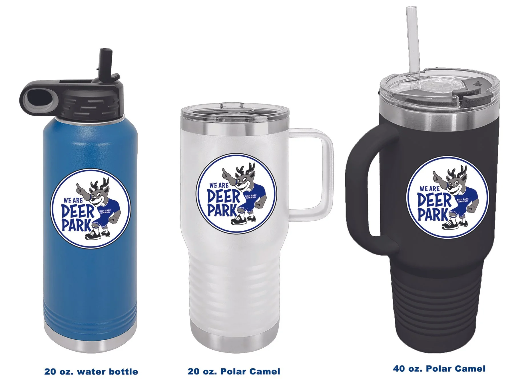 Deer Park Water Bottle/Travel Mug — Campus Survival Kits and Insta-Kits