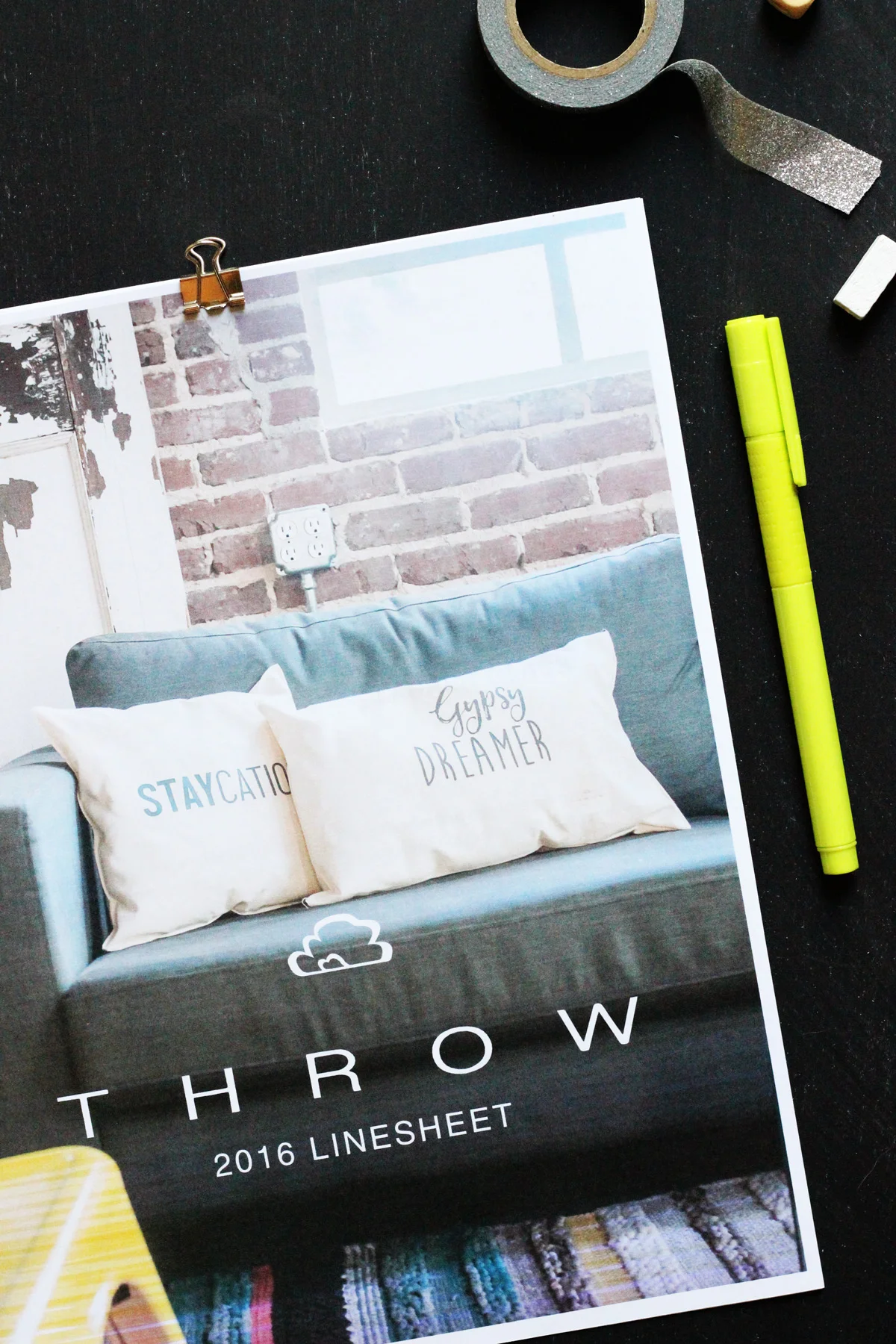 Linesheet Design for THROW — The Maker's Mash by Mad & Dusty