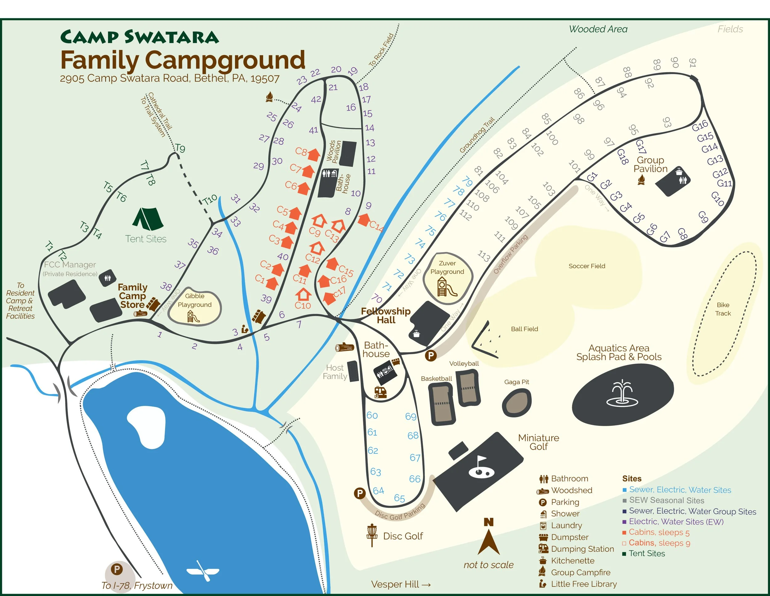 Family Camp Map — Camp Swatara