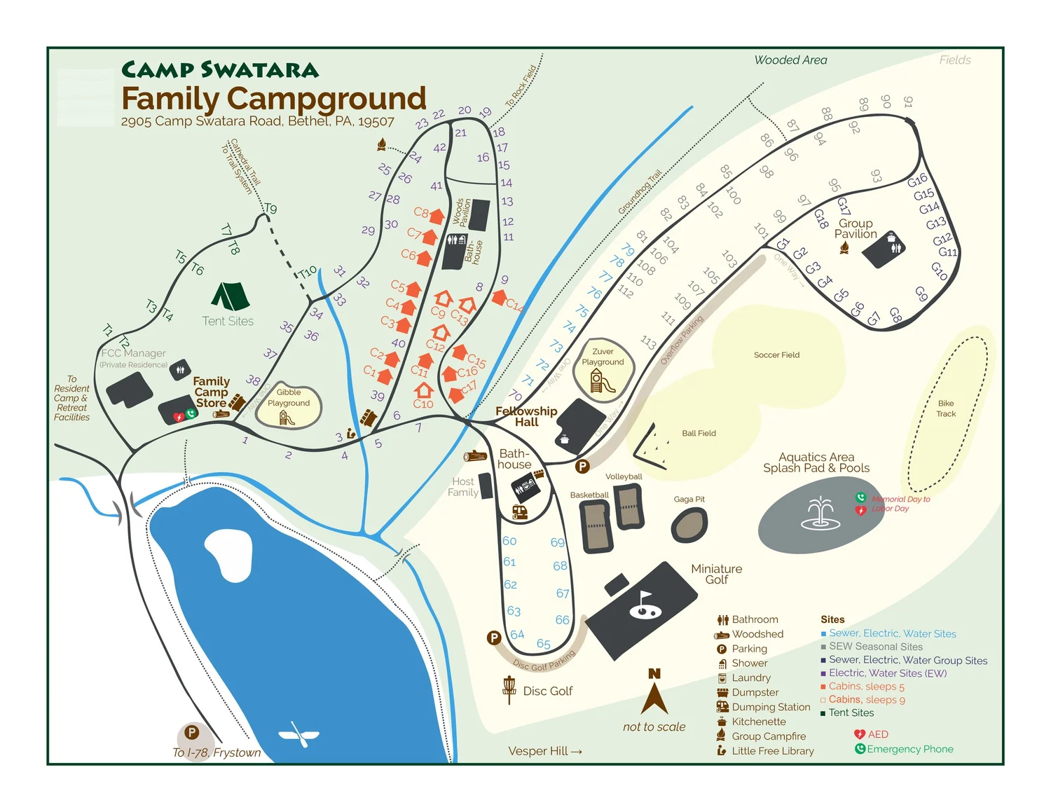 Family Camp Map — Camp Swatara