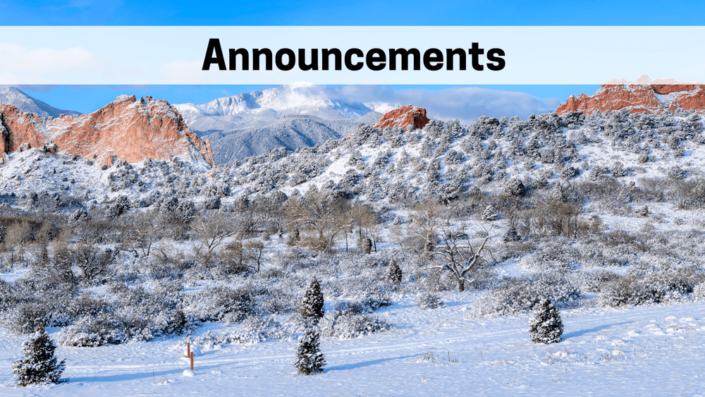 Announcements Early January — Colorado Watershed Assembly
