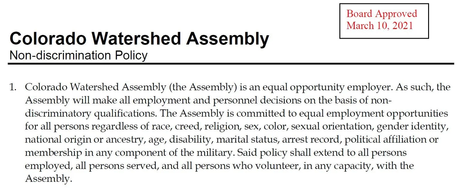 Program Overview — Colorado Watershed Assembly