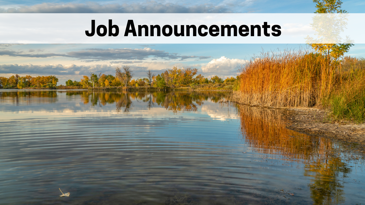 Job Announcements Early October — Colorado Watershed Assembly
