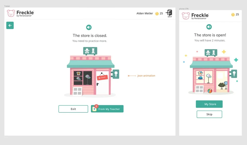 Freckle Responsive Student Dashboard — Devi Pellerin