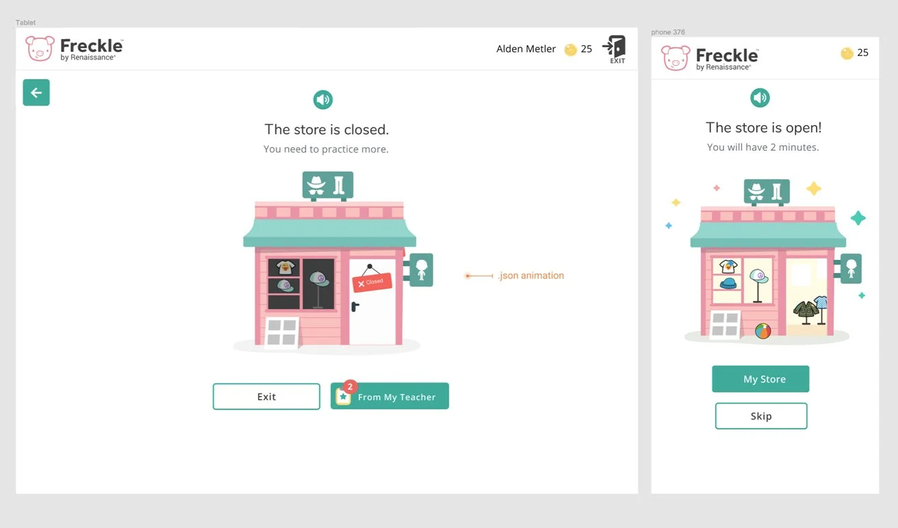 Freckle Responsive Student Dashboard — Devi Pellerin
