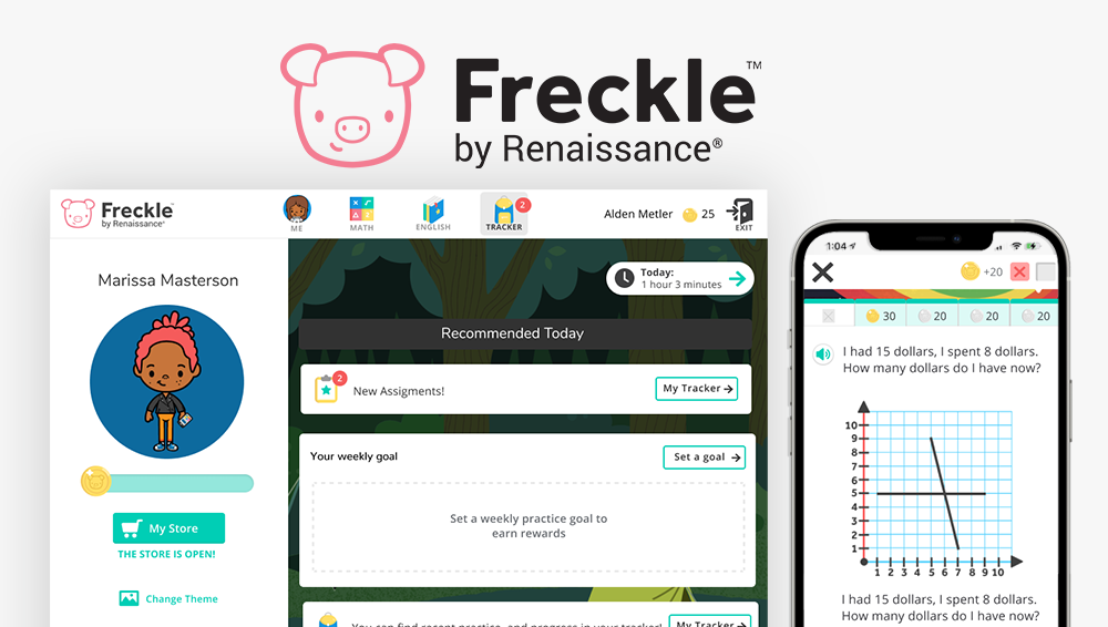 Freckle Responsive Student Dashboard — Devi Pellerin
