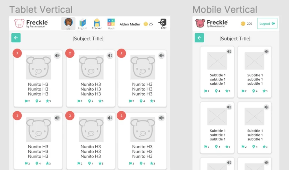 Freckle Responsive Student Dashboard — Devi Pellerin
