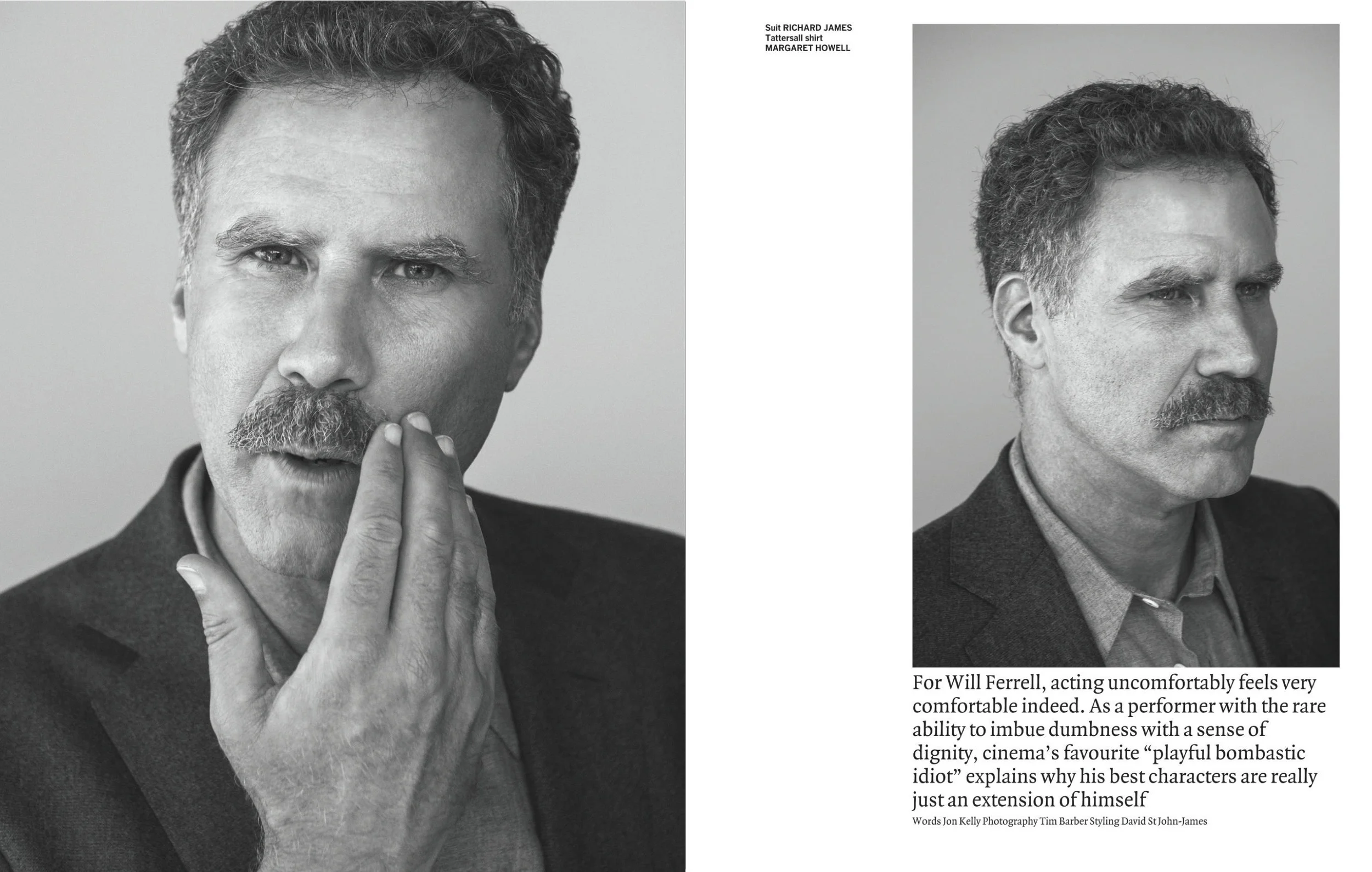 Will Ferrell Portrait Black And White