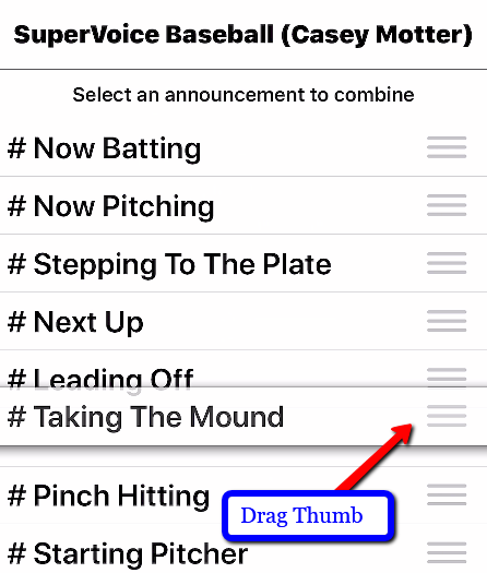 SuperVoice Sorting Events — BallparkDJ