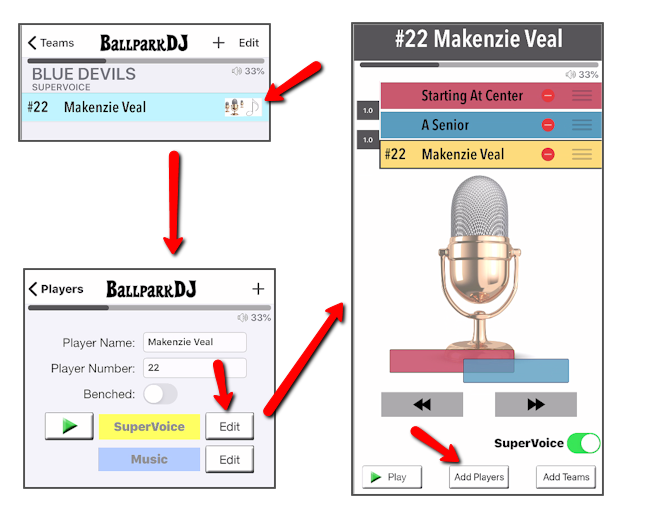 Custom SuperVoice Events — BallparkDJ