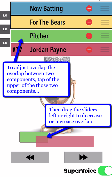 SuperVoice - Adjusting Order and Overlap — BallparkDJ