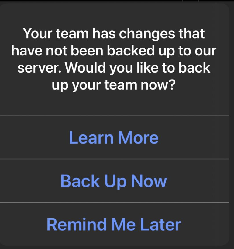 Team Backup — BallparkDJ