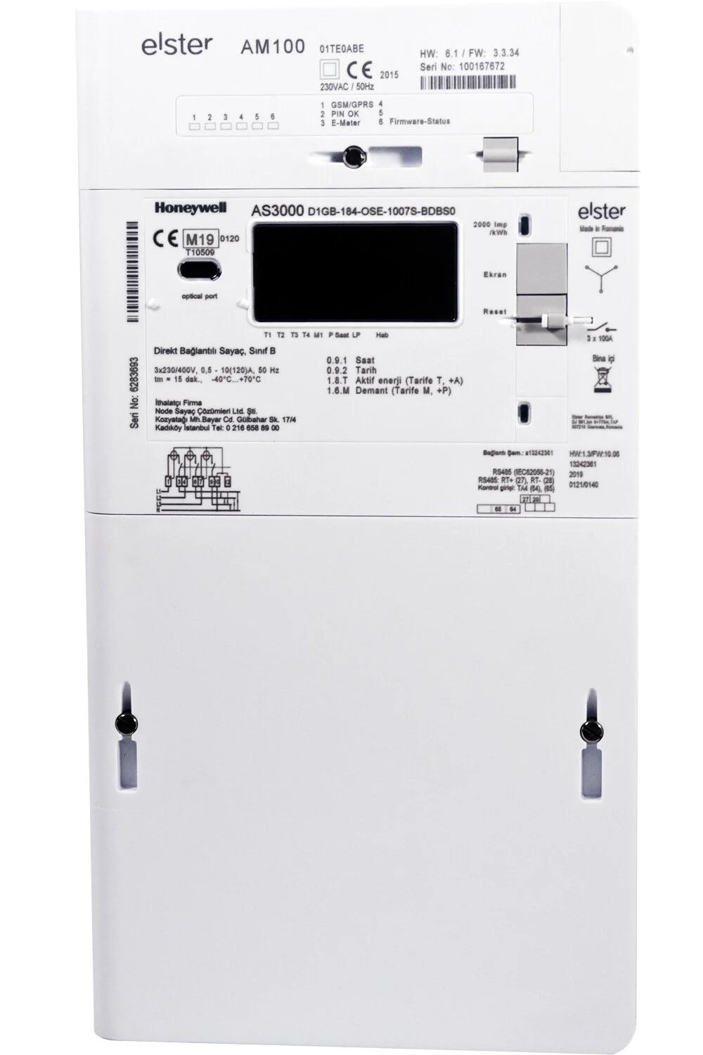 AS3000 Elster / Honeywell elektrik sayacı — Node Sayaç Çözümleri