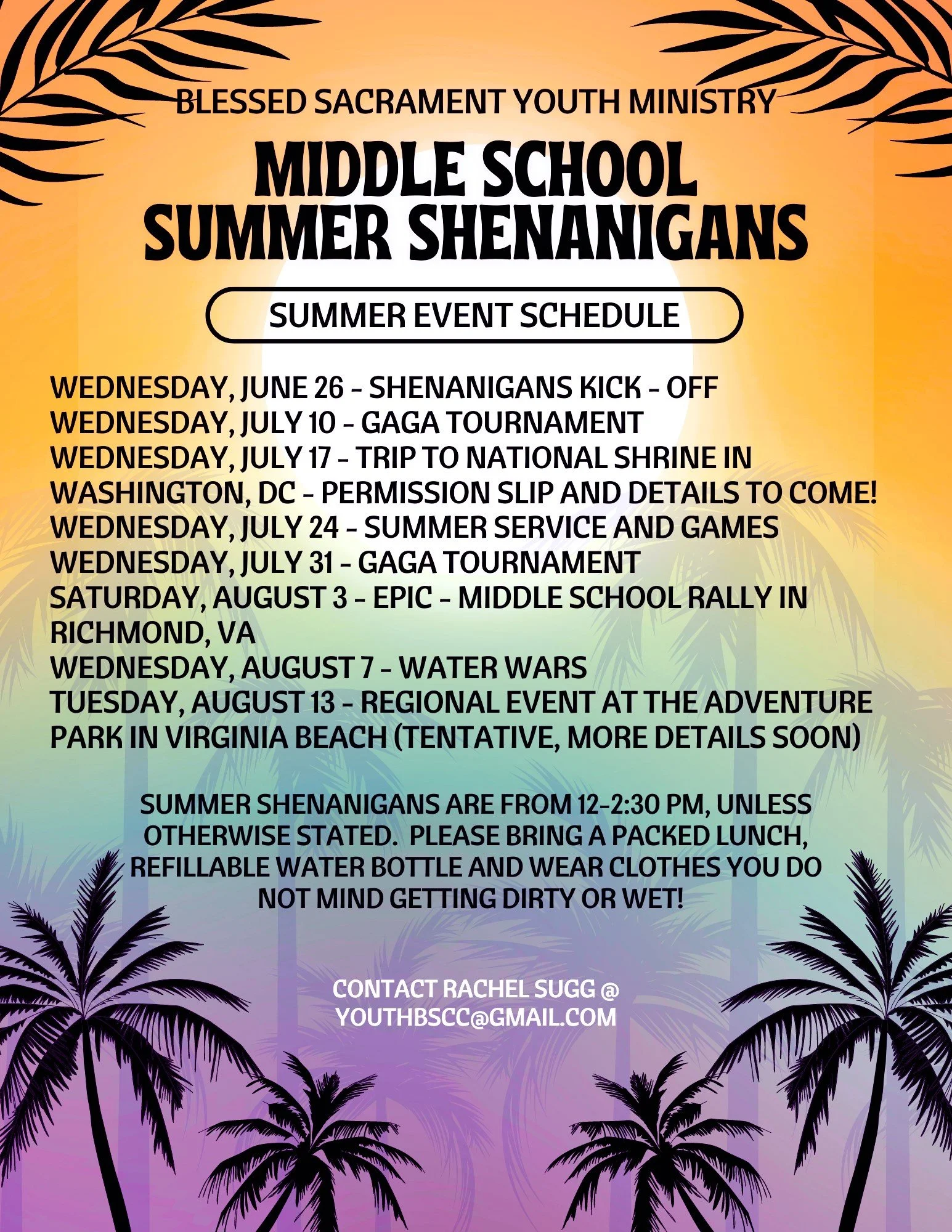 This Month's Events — Blessed Sacrament Catholic Church