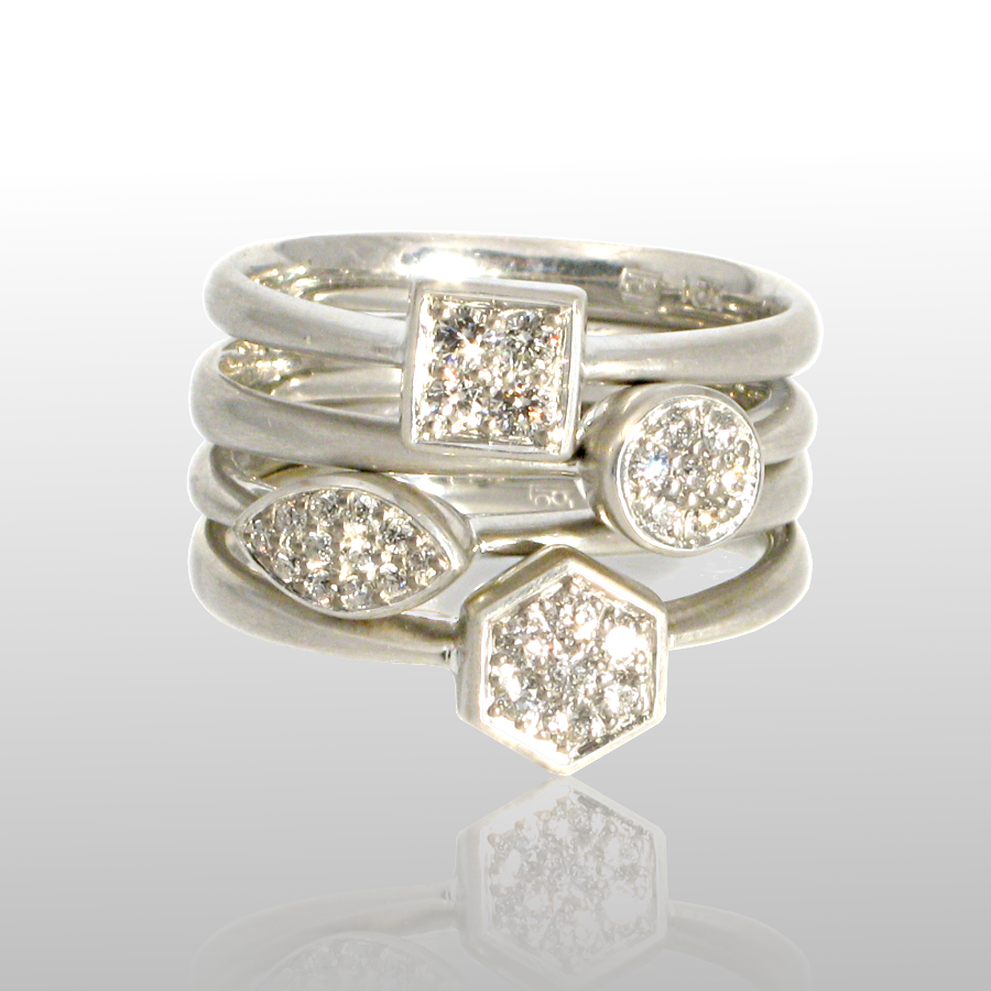 Platinum Contemporary Rings — Pratima Design Fine Art Jewelry Maui, Hawaii
