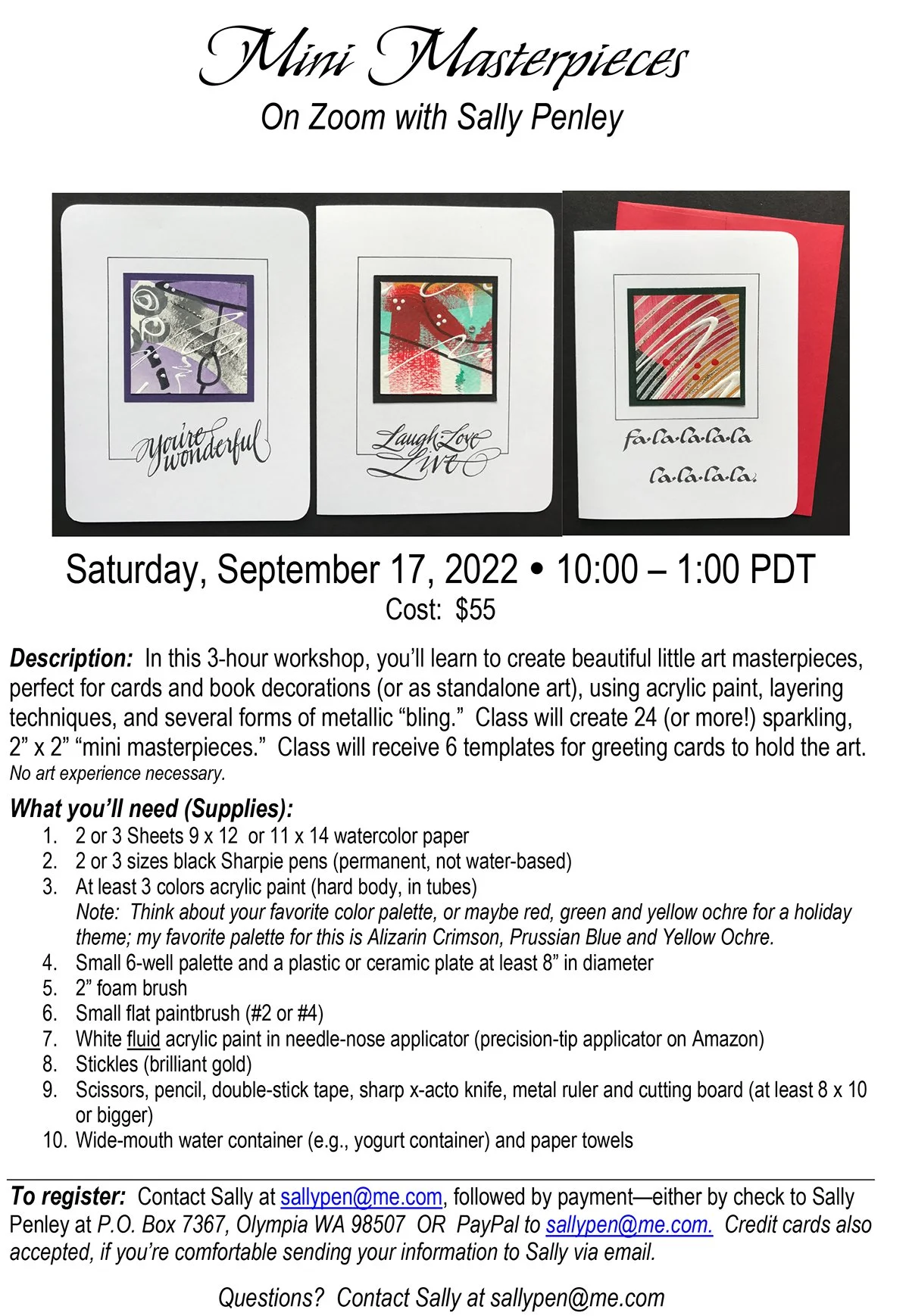 Sally Penley Calligraphics