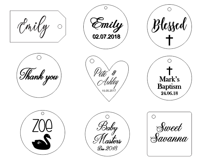 Custom Acrylic Tags - Different sizes and shapes available — Sweet ...