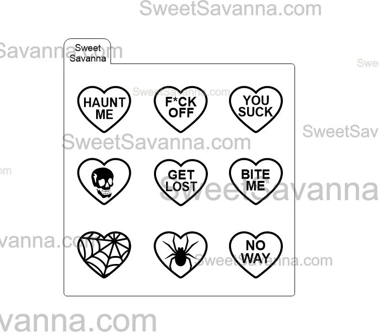 Not So Sweet Hearts Fondant Debosser N2 Sweet Savanna Cookie Cutters not-so-sweet-hearts-fondant-debosser-n2-sweet-savanna-cookie-cutters