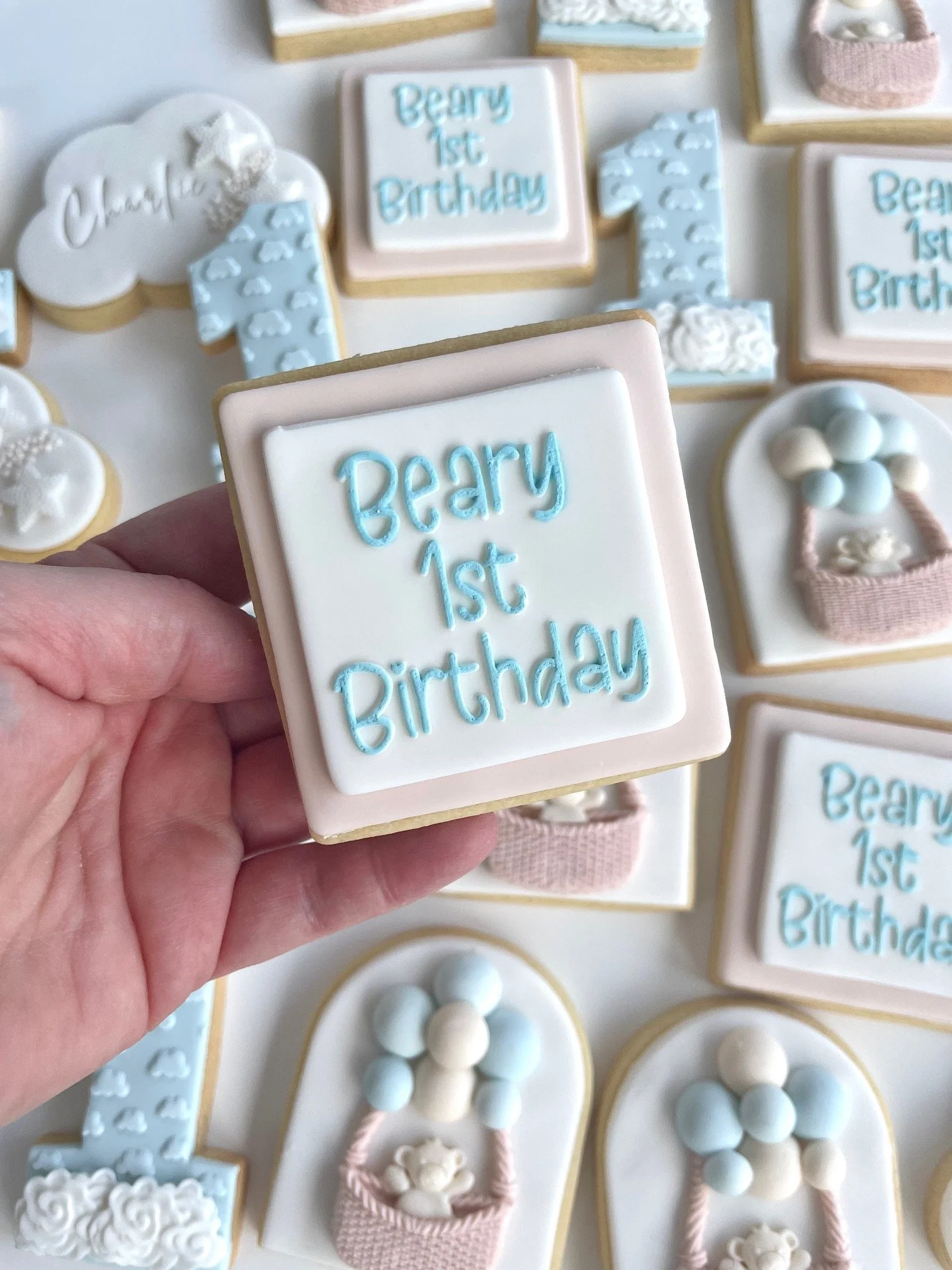 Beary 1st birthday - Fondant Debosser — Sweet Savanna Cookie Cutters